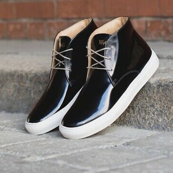 Wolf v Goat | Shoes | Wolf V Goat Patent Leather Cupsole Chukka Boots ...